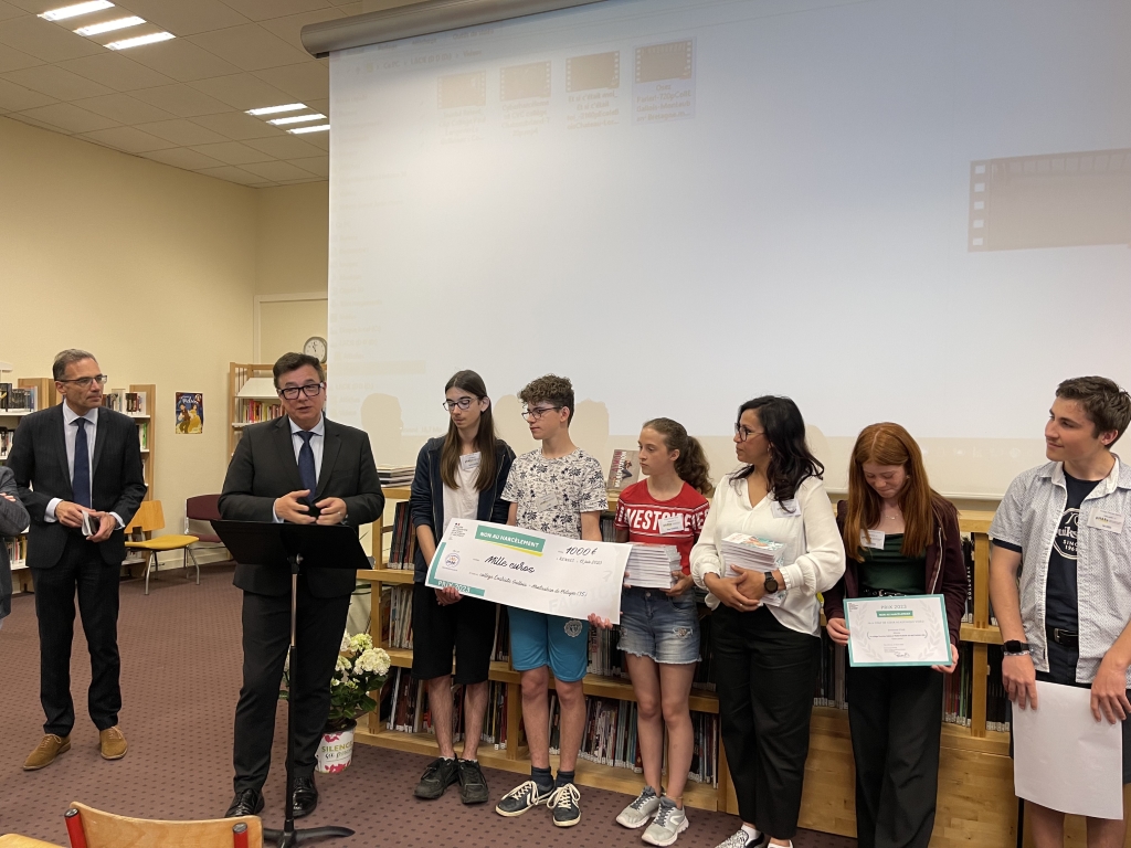 Concours "Non au harcèlement" : Remise des prix aux lauréats académiques | Académie de Rennes